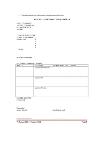 Format RPE PROTA PROMES RPP | DOC