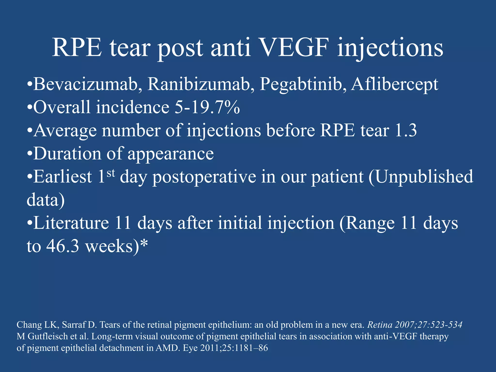 RPE Tear,,,,Retinal Pigment Epithelium Tear.pptx