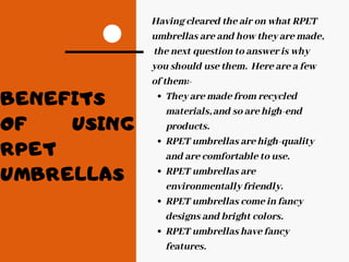 RPET Umbrellas | PPT
