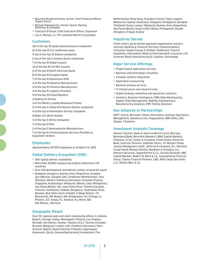 Cognizant - Company Profile | PDF