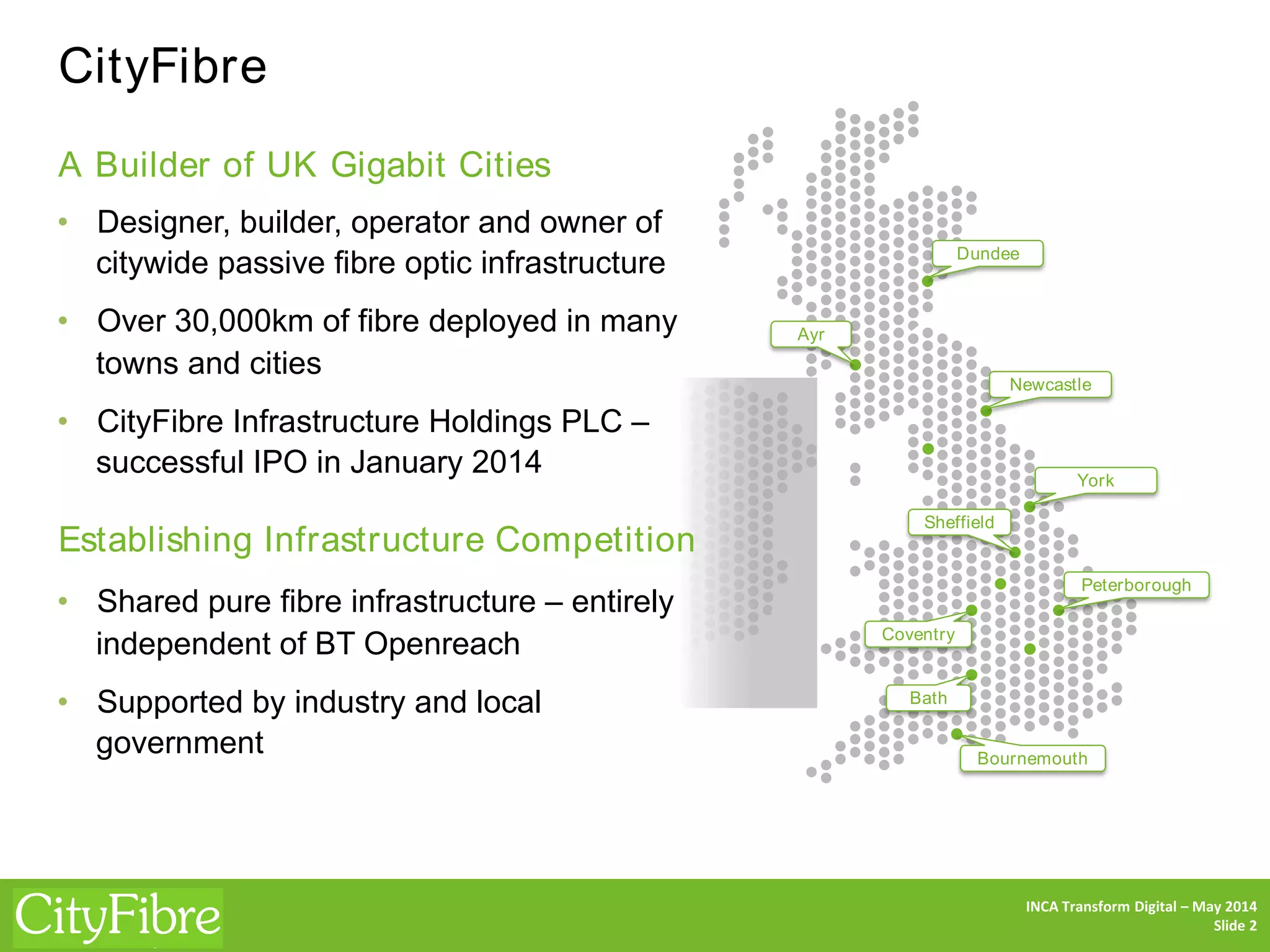 Mark Collins - CityFibre - inca transform digital 080514 - final | PPT