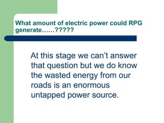 Road power generation | PPT