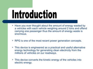 Road power generation | PPT