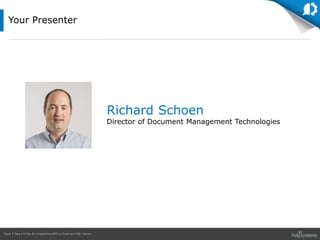 Save 5 Hours a Day by Integrating RPG to Excel & SQL Server | PPTX