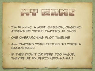 Rpg adventures from scratch | PPT