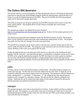 R P G Generator | PDF