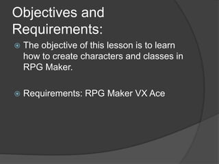 Rpg maker lesson 2 | PPTX