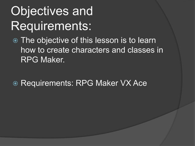 Rpg maker lesson 2 | PPT