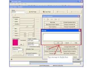 Rpg maker 2k3 lesson 2 | PPTX | Video Game Genres | Video Gaming