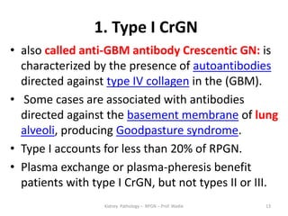 Rapidly Progressive Glomerulonephritis - renal pathology- prof wadie | PPTX