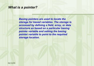 Rpg Pointers And User Space | PPS | Programming Languages | Computing