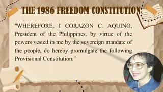 Readings in Philippine History, The Philippine Constitutions | PPTX