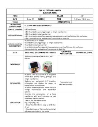 RPH 5 transformer.docx | Educational Assessment | Education