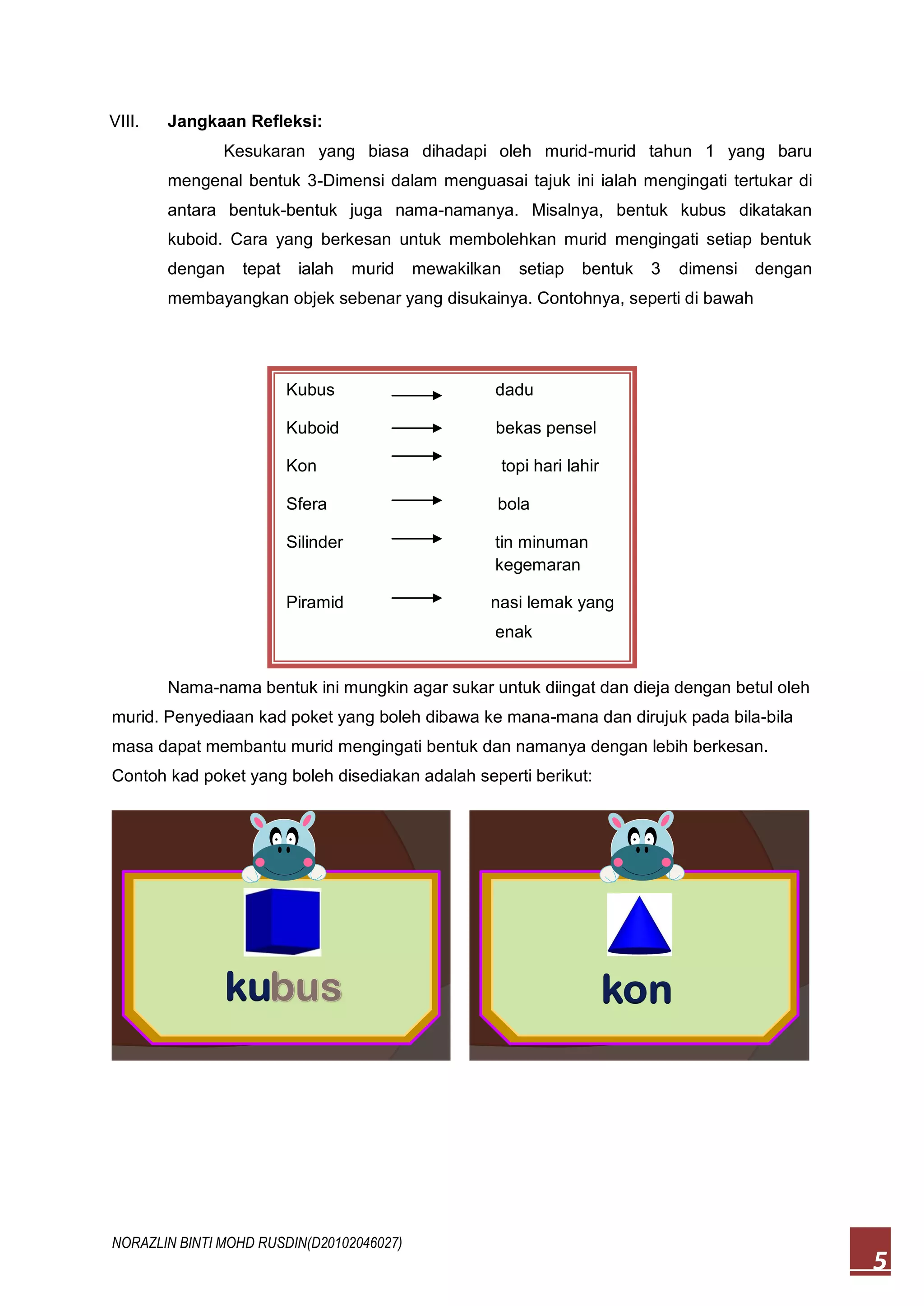 RPH bentuk dan ruang matematik sekolah rendah | PDF