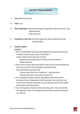RPH bentuk dan ruang matematik sekolah rendah | PDF