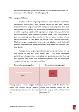 RPH bentuk dan ruang matematik sekolah rendah | PDF