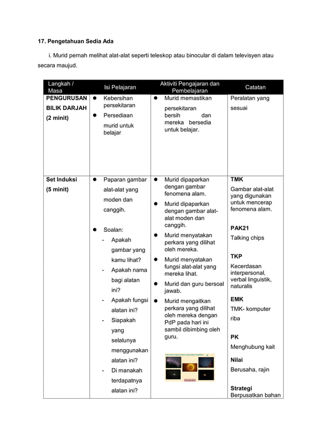 Contoh RPH BM Tahun 4 (PdPr) | PDF