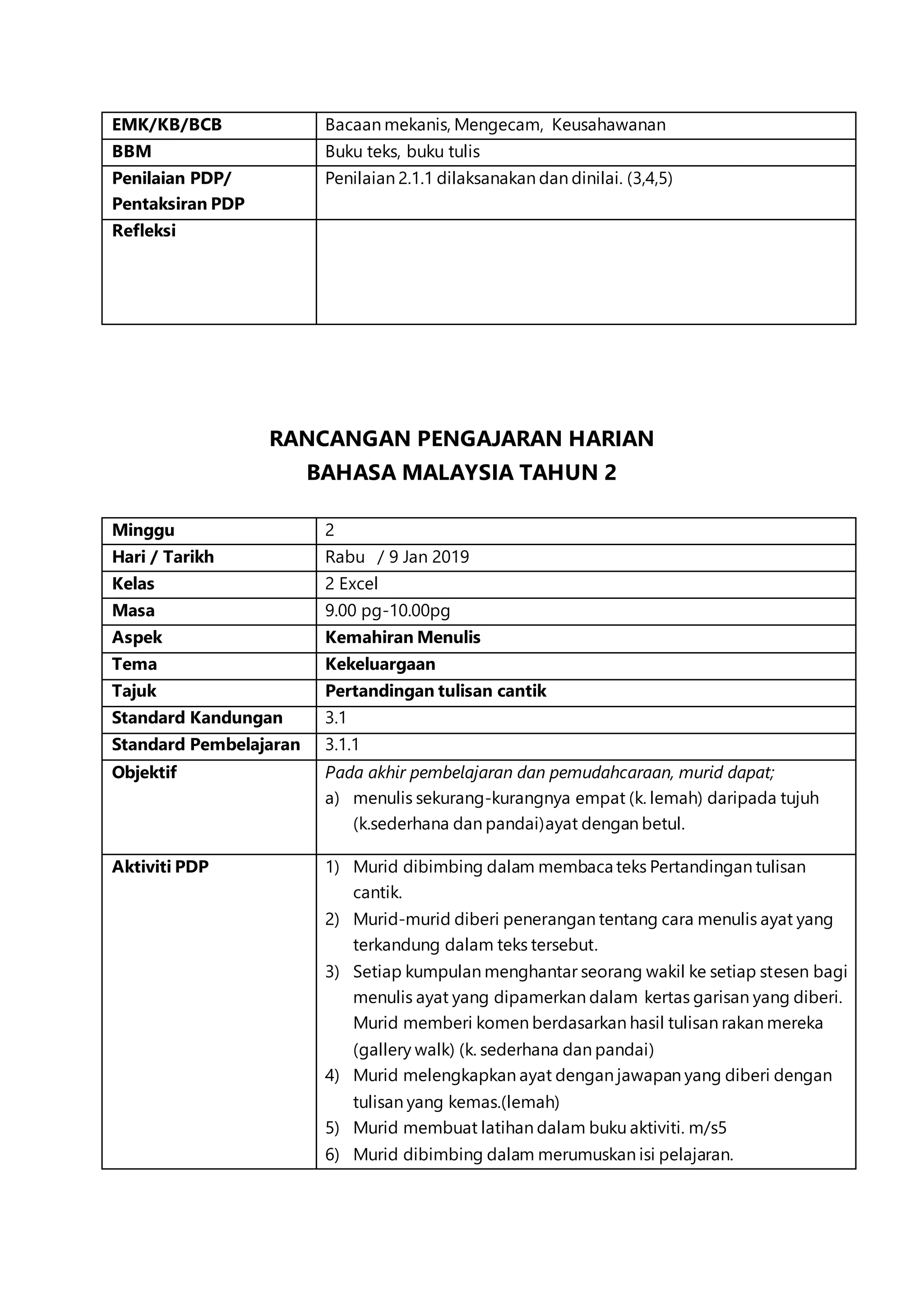 RPH BM THN 2 (2019) | DOCX