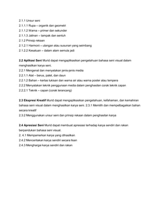 Rph dunia seni visual tahun 1 corak&rekaan | DOCX
