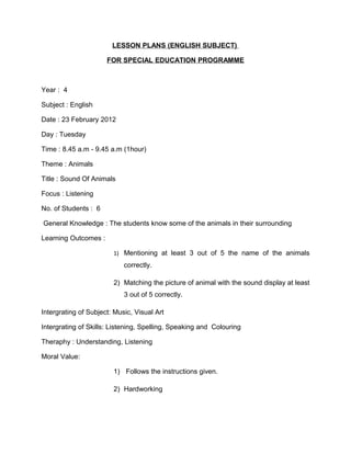 Rph english special education | DOC