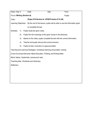 Rph english writing section a | DOCX