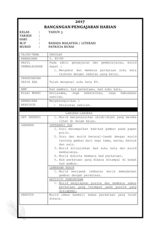 Contoh RPH Pemulihan | DOCX