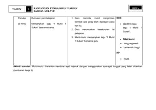 Rancangan Pengajaran Harian Bahasa Melayu | PPT