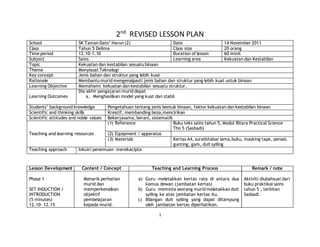 Example of lesson plan for lesson study | PPT