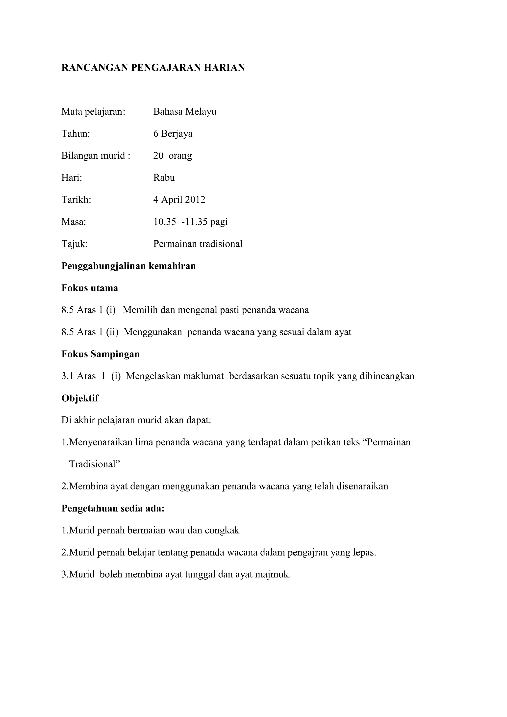 RPH makro Tahun 6 | PDF