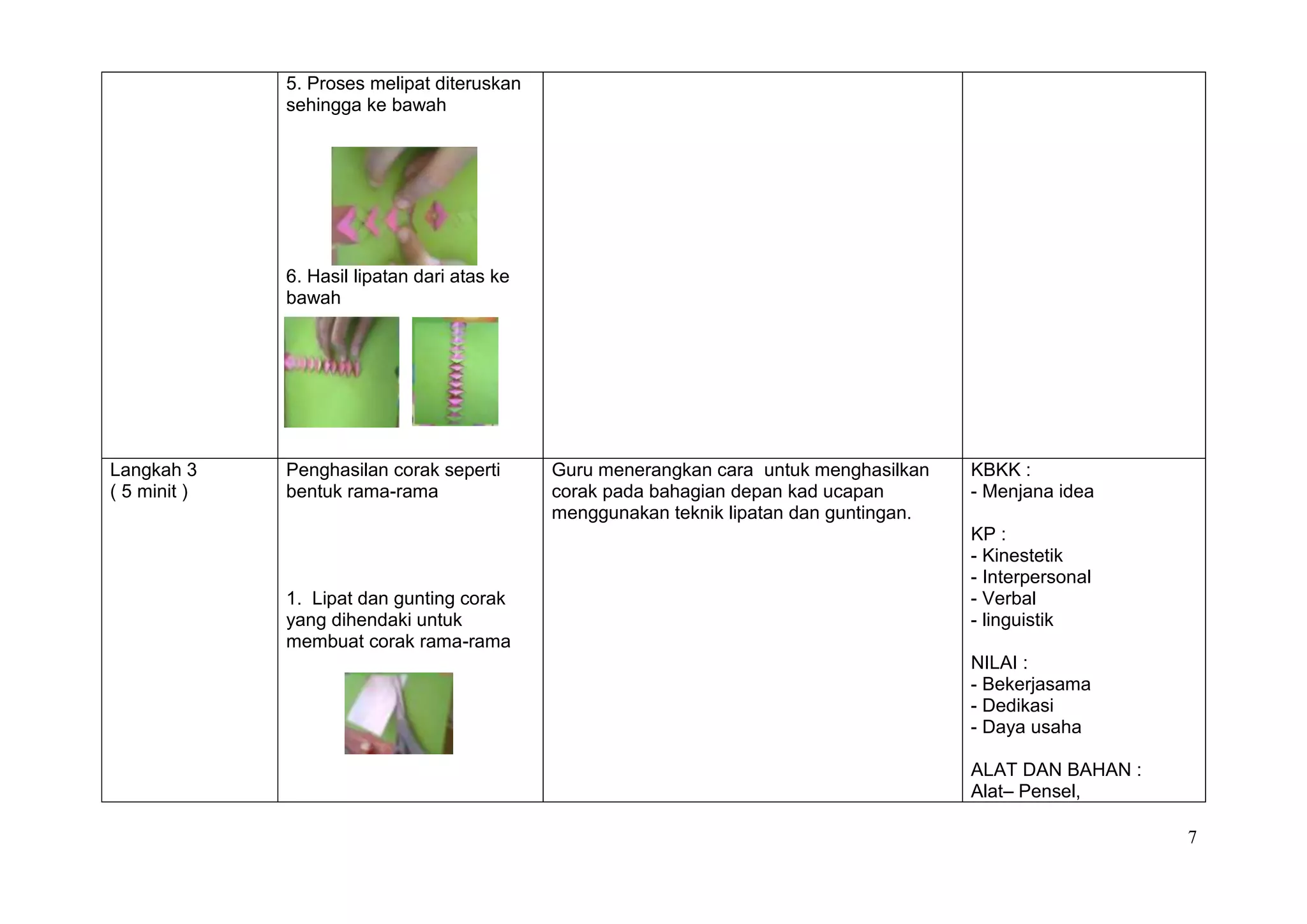 Rph membuat corak dan rekaan (kad ucapan hari ibu) kbsr thn 4 | DOCX