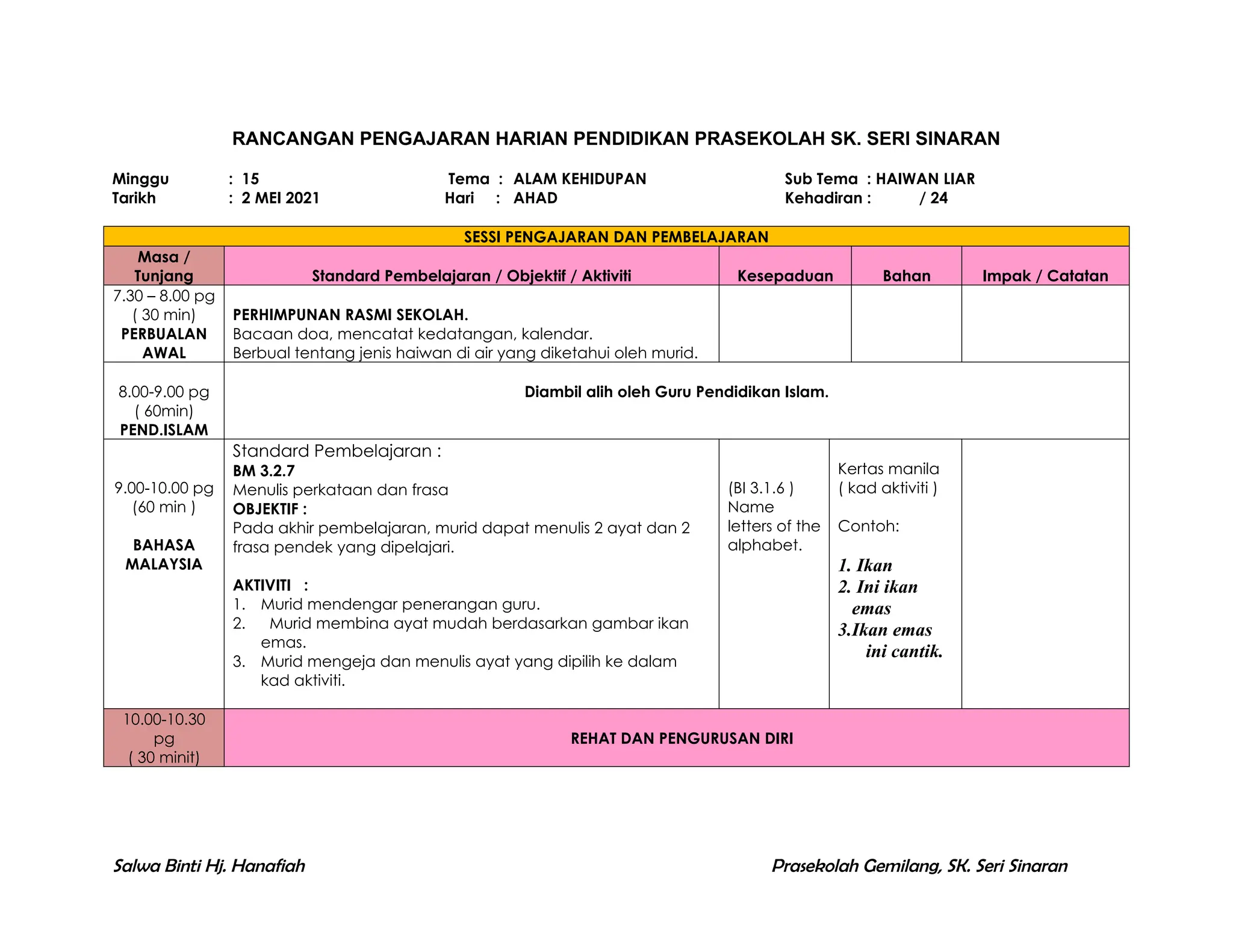 TAKLIMAT PRASEK TAHUN dua ribu dua puluh dua | DOC