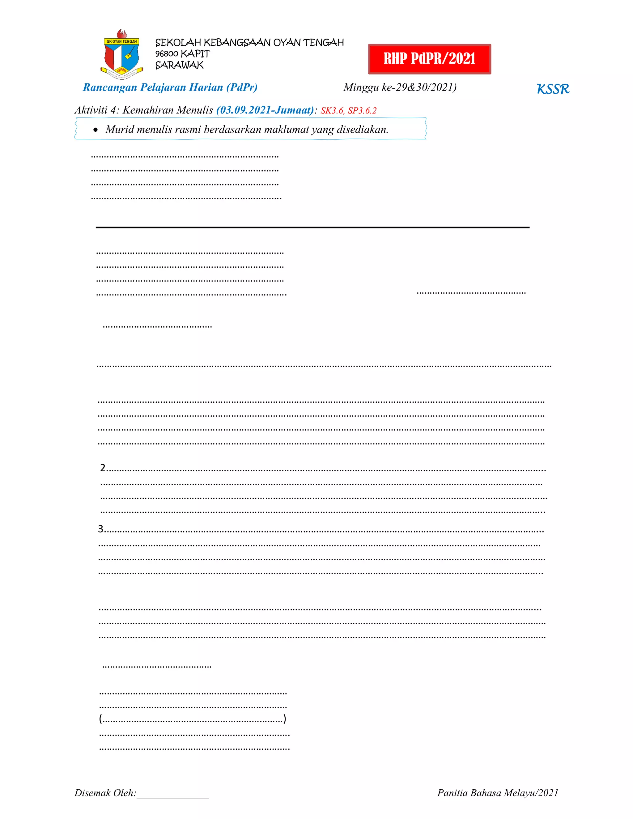 Rph pdpr bm_t6_01-07.09.2021-m29&m30 | PDF