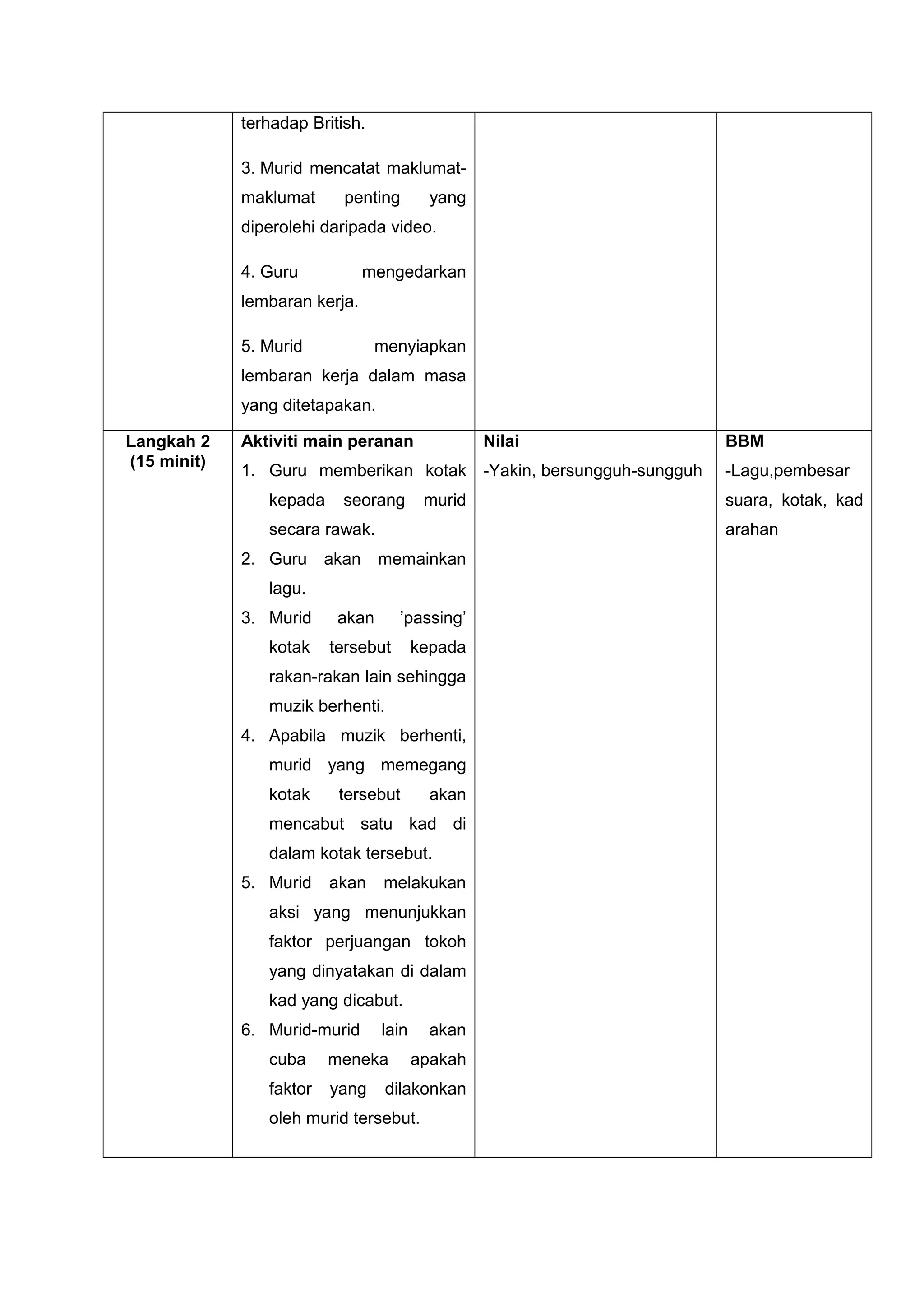 Rph Sejarah tahun 4 kedudukan kerajaan melayu awal 1 | DOC