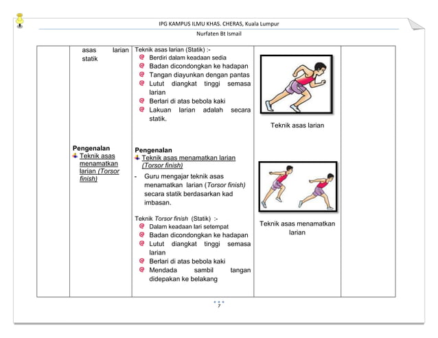 Rph pj t4 olahraga.teknik asas larian 4 d | DOCX