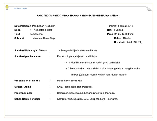 Rph pk t1 makanan berkhasiat | DOCX