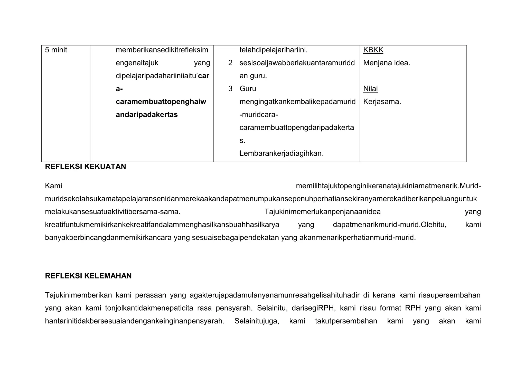 Contoh RPH Pnddkn Seni Visual | PPT