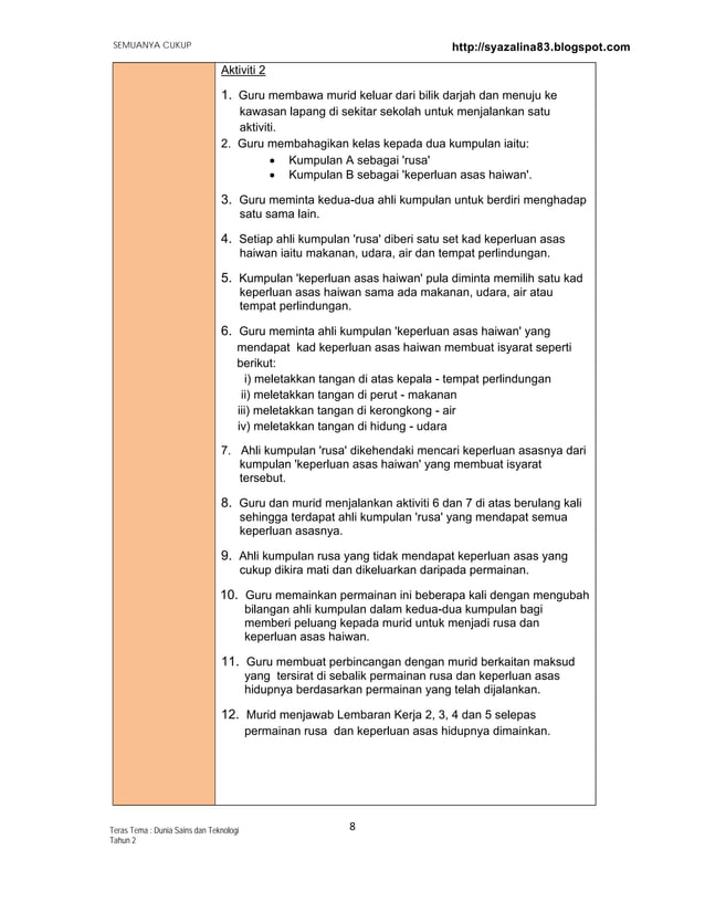 Rph sains tahun 2 | PDF