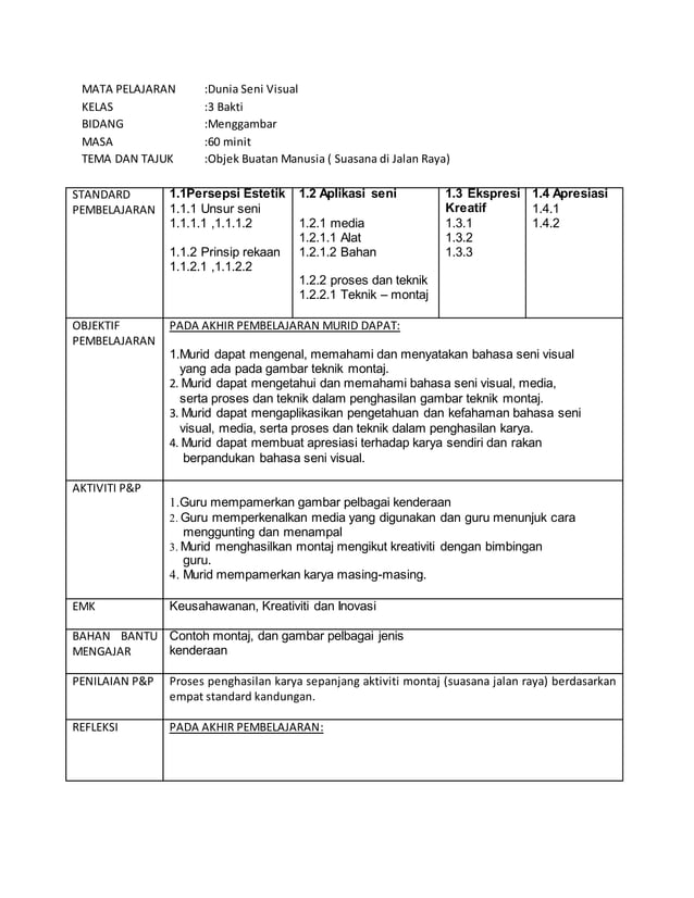 Rph seni tahun 3 | PDF