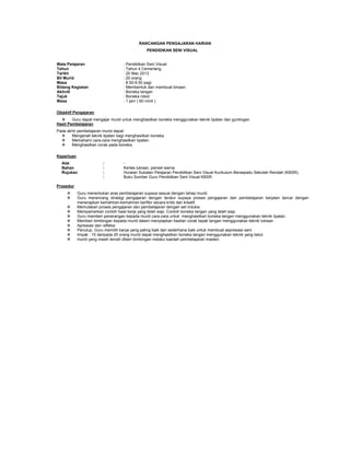 Rph Pendidikan Seni Visual Tahun 4 - Boneka | PDF