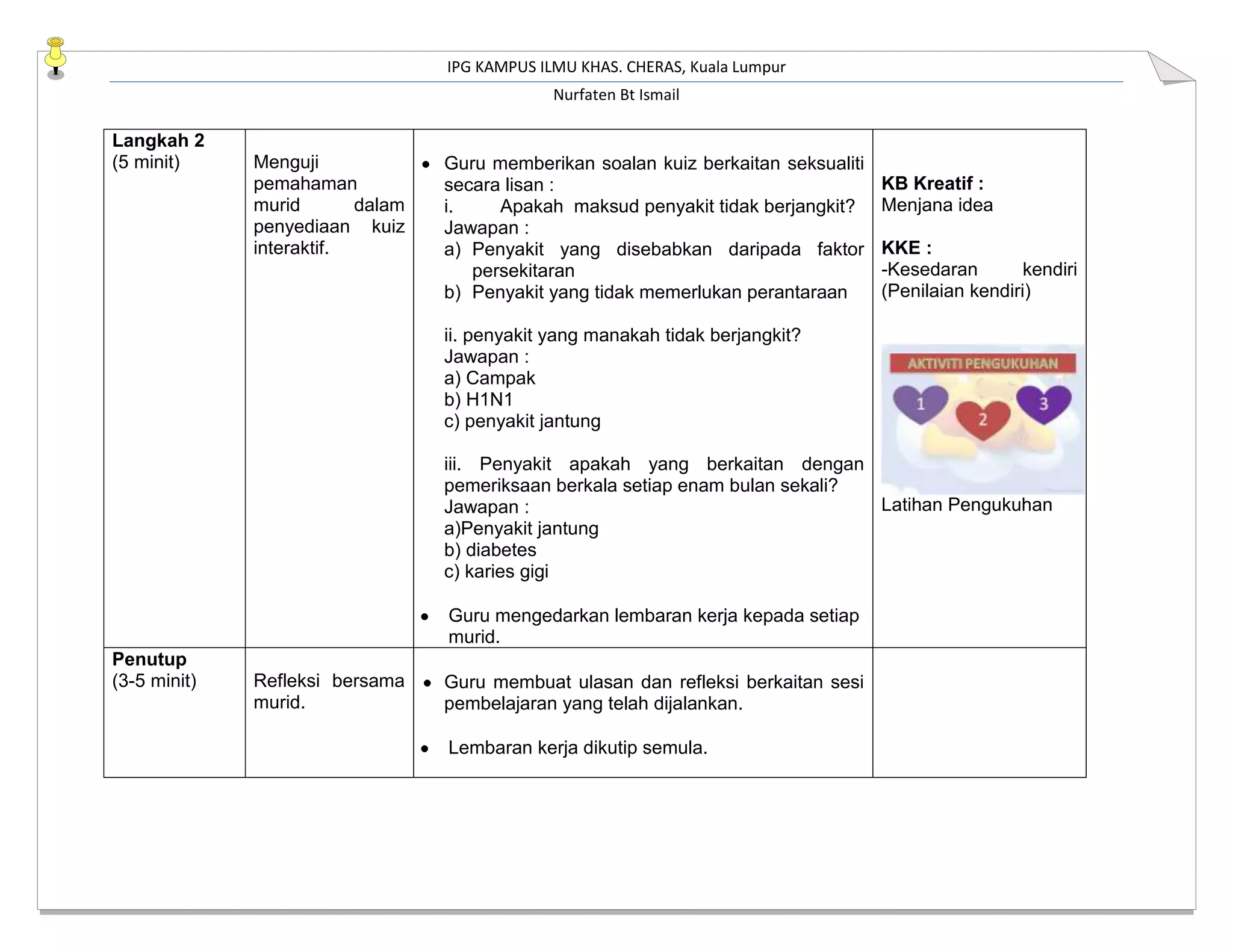 Rph t5a pk penyakit x berjangkit | DOCX