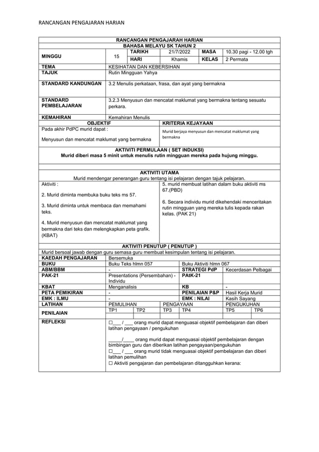 rph-bahasa-melayu-tahun 2- minggu 12 2023/25 | DOCX