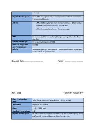 Rph tmk thn 4 setahun | DOCX