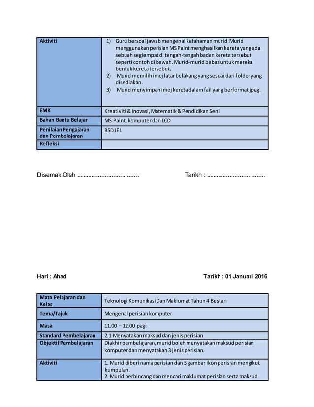 Rph tmk thn 4 setahun | DOCX