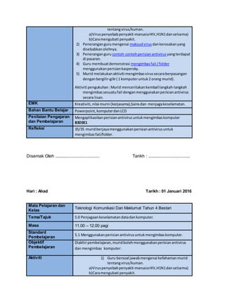 Rph tmk thn 4 setahun | DOCX