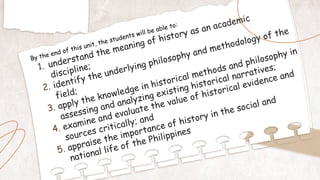 READINGS IN PHILIPPINE HISTORY INTRODUCTION | PPTX
