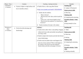 RPH Sc Year 6 advantage n disadvantage friction | DOC