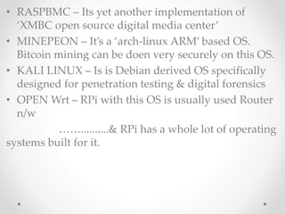 raspberry pi (generalised) | PPTX | Operating Systems | Computer ...
