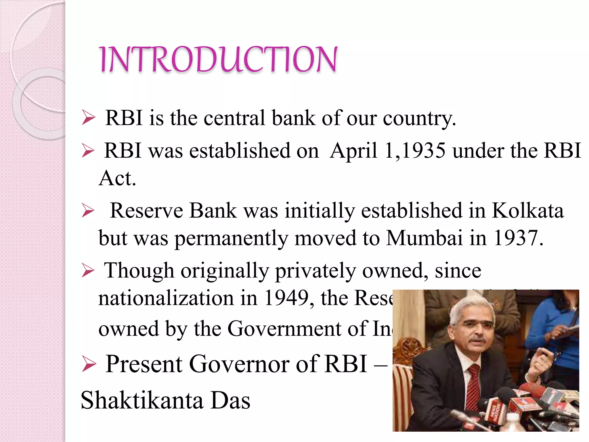 RBI/reserve Bank of india | PPTX