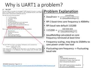 Raspberry Pi 3 + UART/Bluetooth issues | PPTX