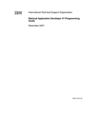 Rational Application Developer V7 Programming Guide | PDF